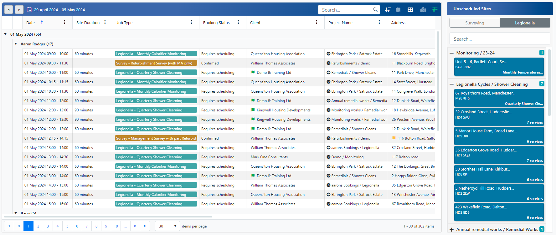 Control Bookings With the Projects Diary in TEAMS V3